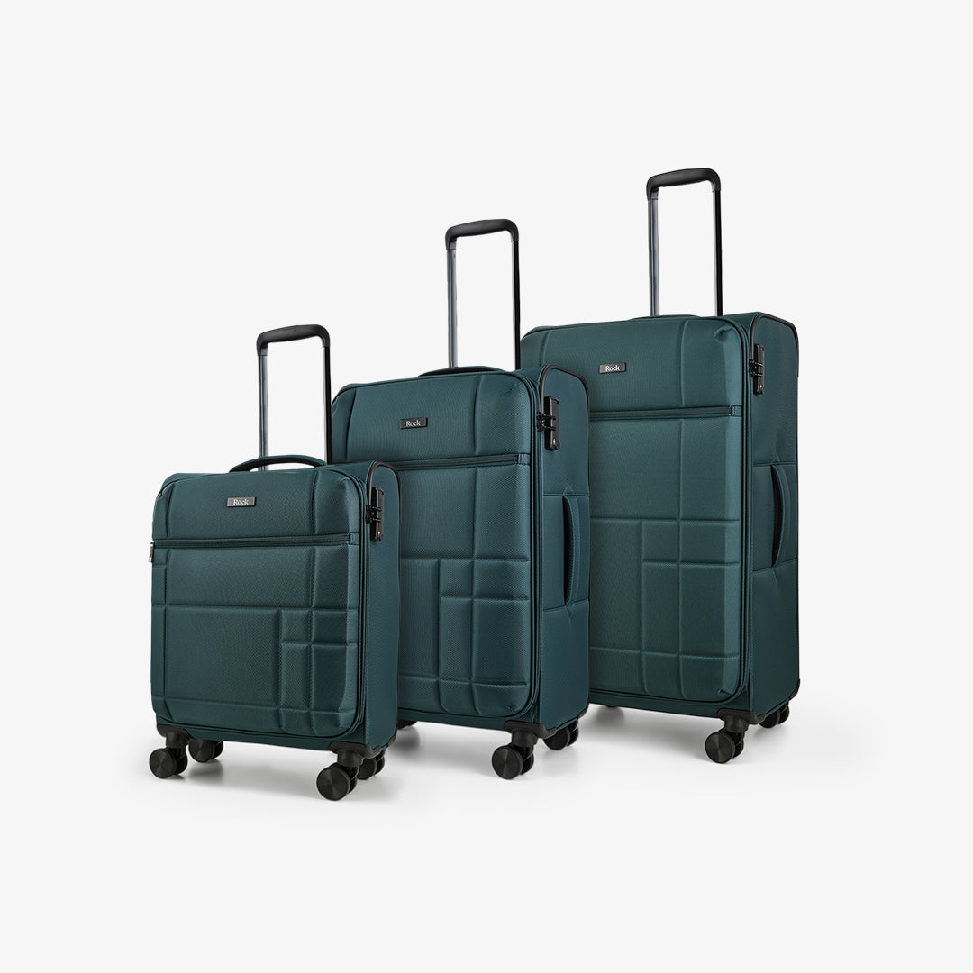 Tokyo Set Of 3 Suitcases Bottle Green Rock Luggage