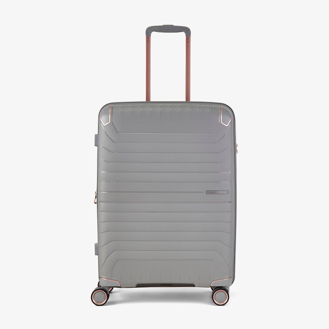 Astrid Medium Suitcase | Grey | Rock Luggage