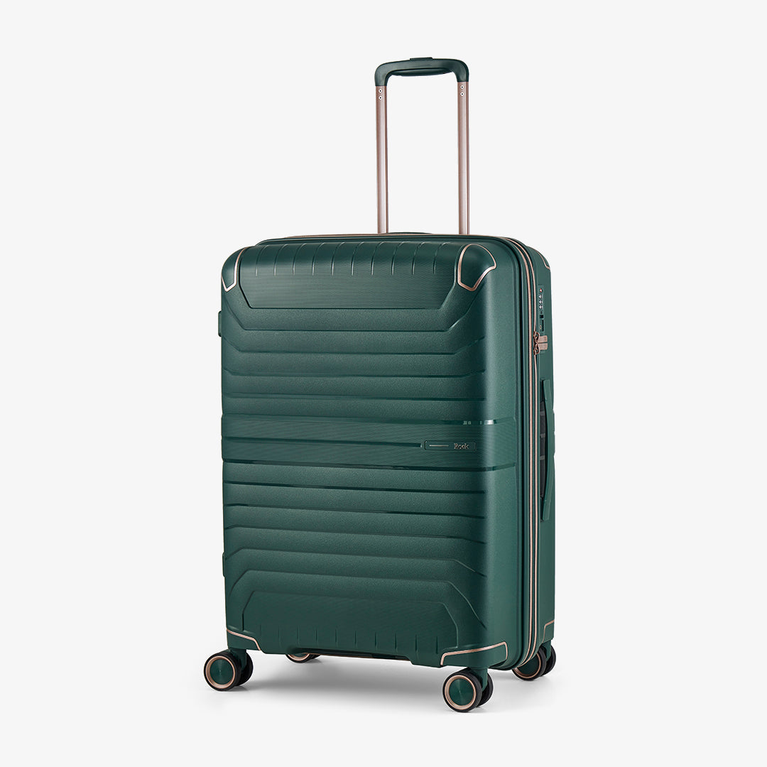 Astrid Medium Suitcase | Dark Green | Rock Luggage