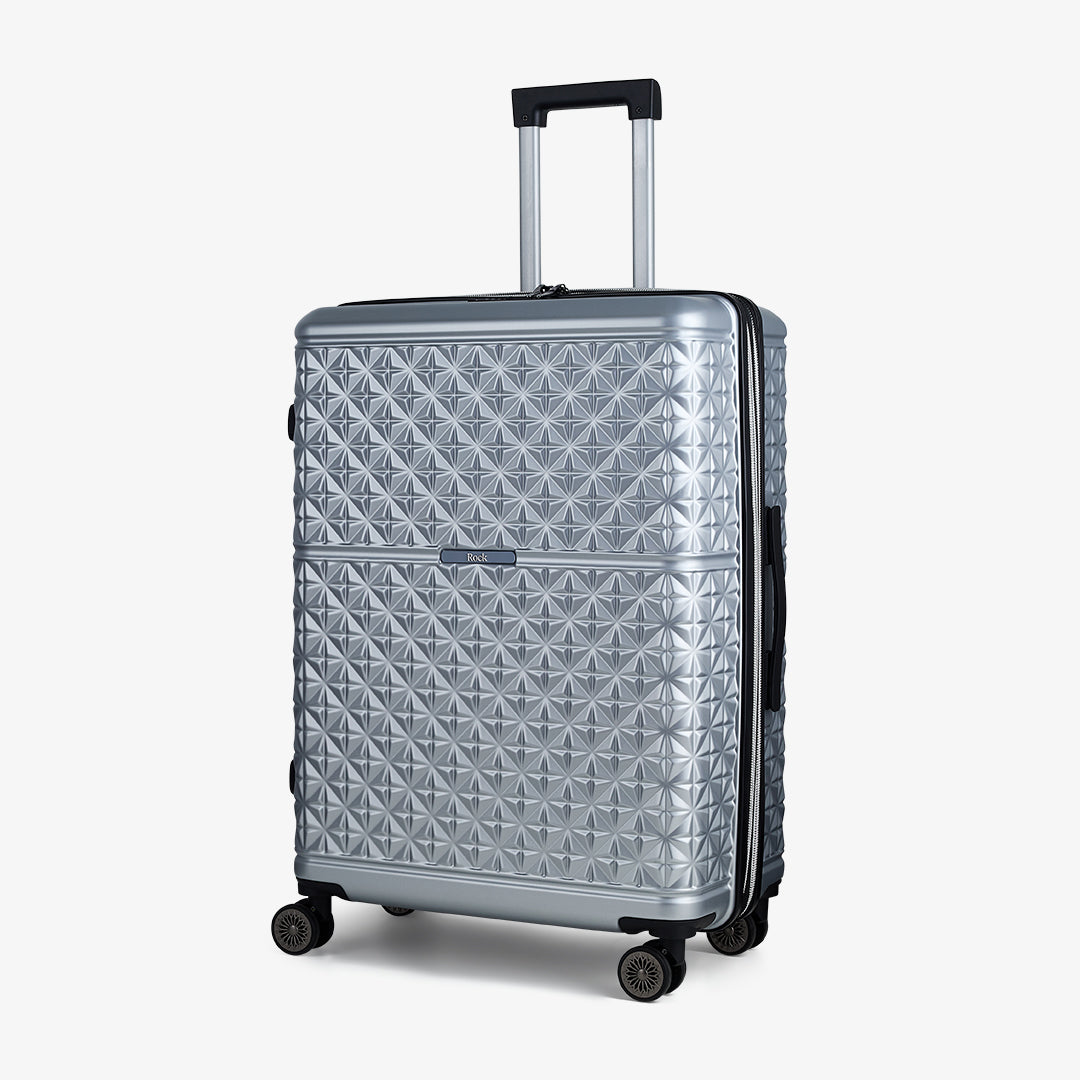 Maya Medium Suitcase | Silver | Rock Luggage