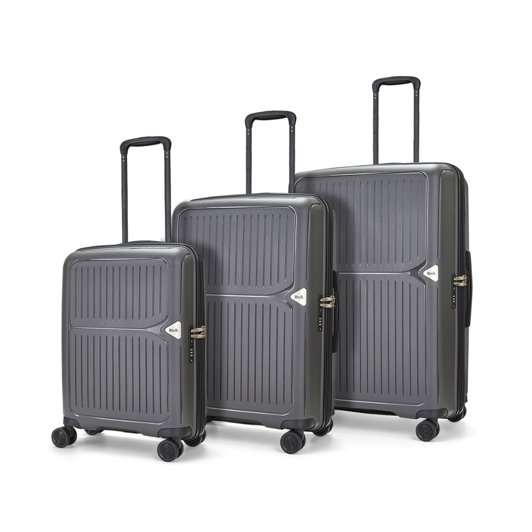 Vancouver Set of 3 Suitcases | Charcoal | Rock Luggage