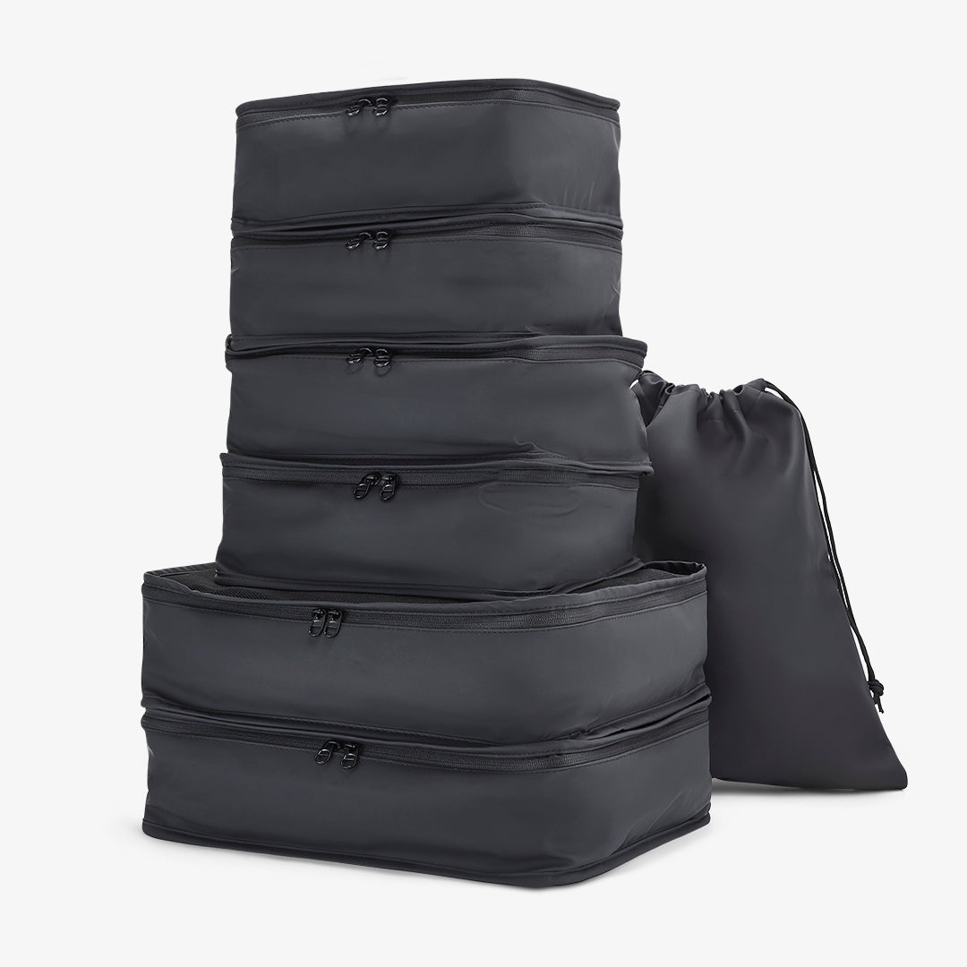 Packing Cubes Set of 7 | Black | Rock Luggage