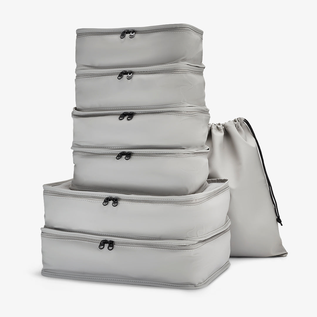 Packing Cubes Set of 7 | Grey | Rock Luggage