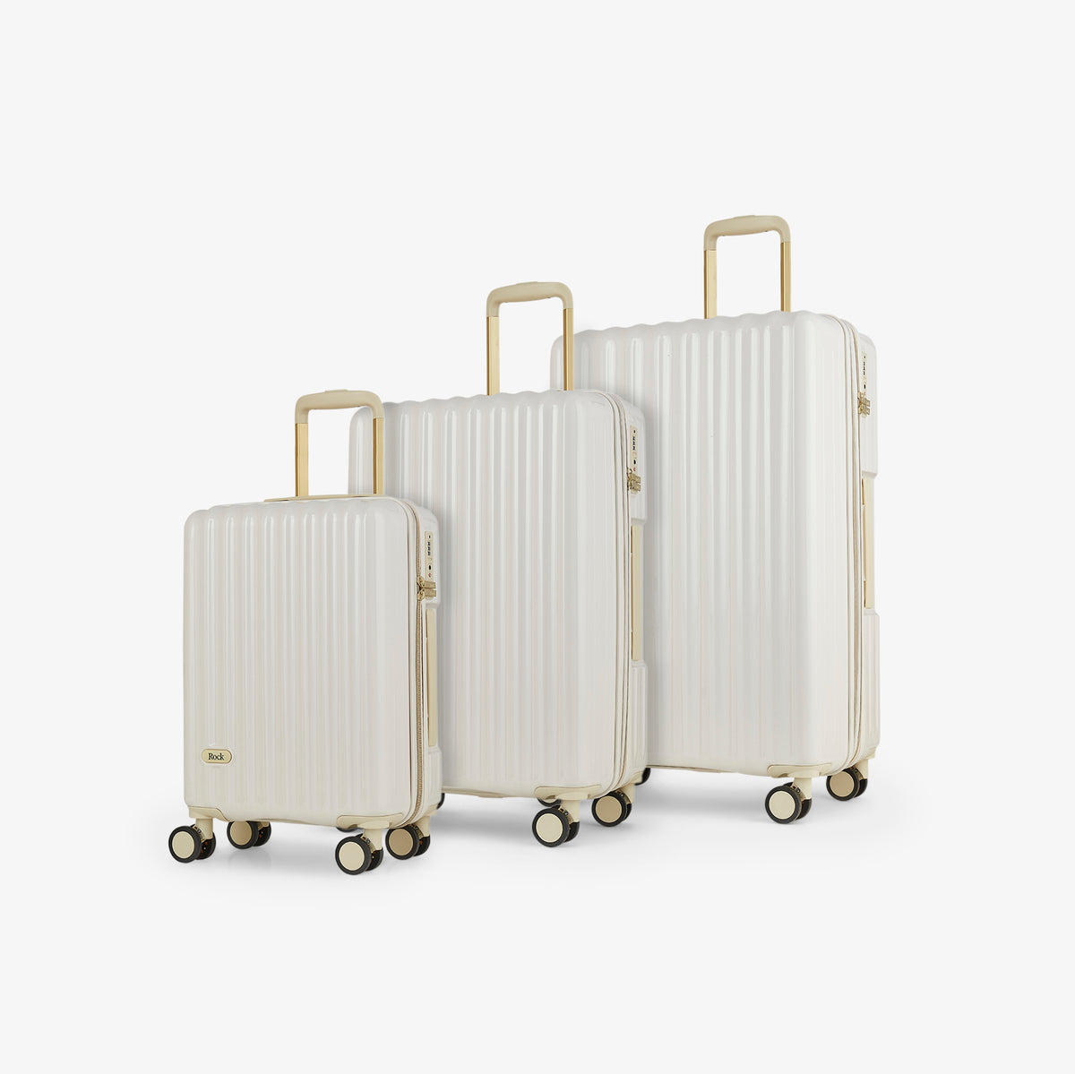 Primrose Set of 3 Suitcases | Cream | Rock Luggage