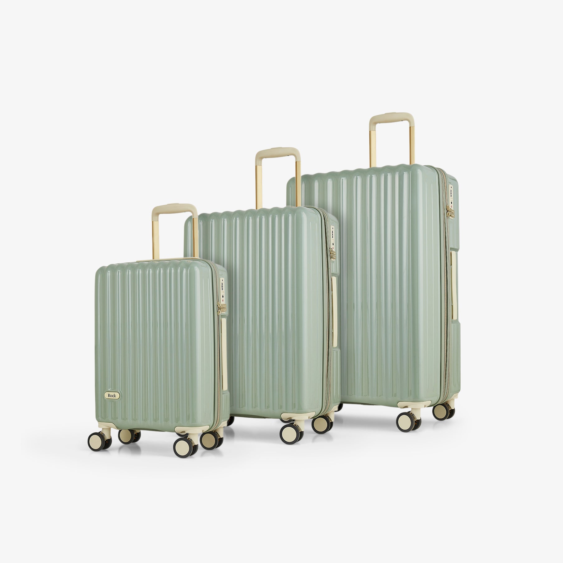 Primrose Set of 3 Suitcases | Green | Rock Luggage