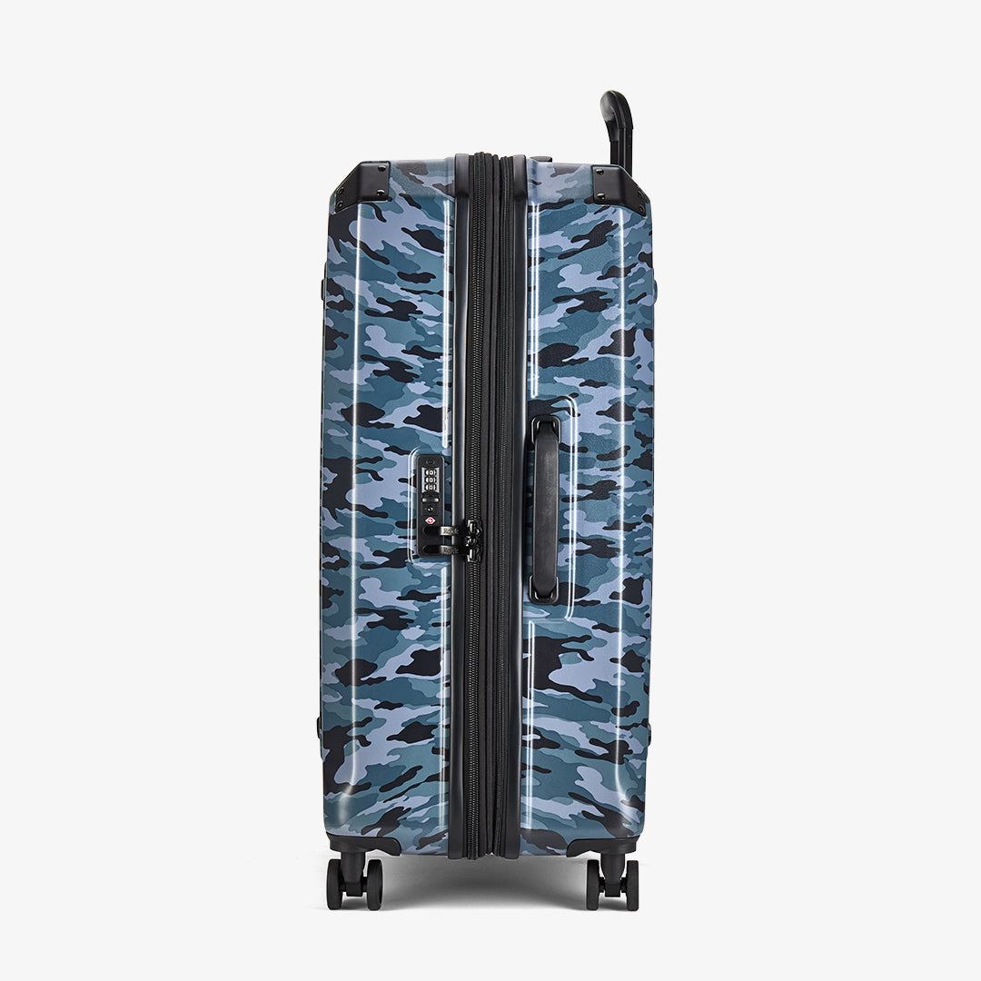 Alpine Large Suitcase | Blue Camouflage | Rock Luggage