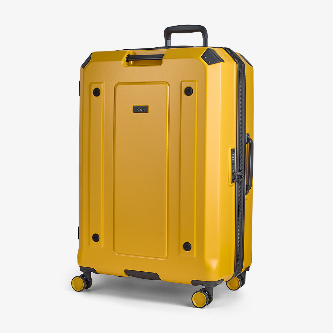 Alpine Large Suitcase | Yellow | Rock Luggage