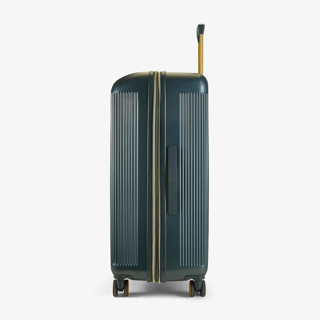 Aria Set of 3 Suitcases | Dark Green + Gold | Rock Luggage