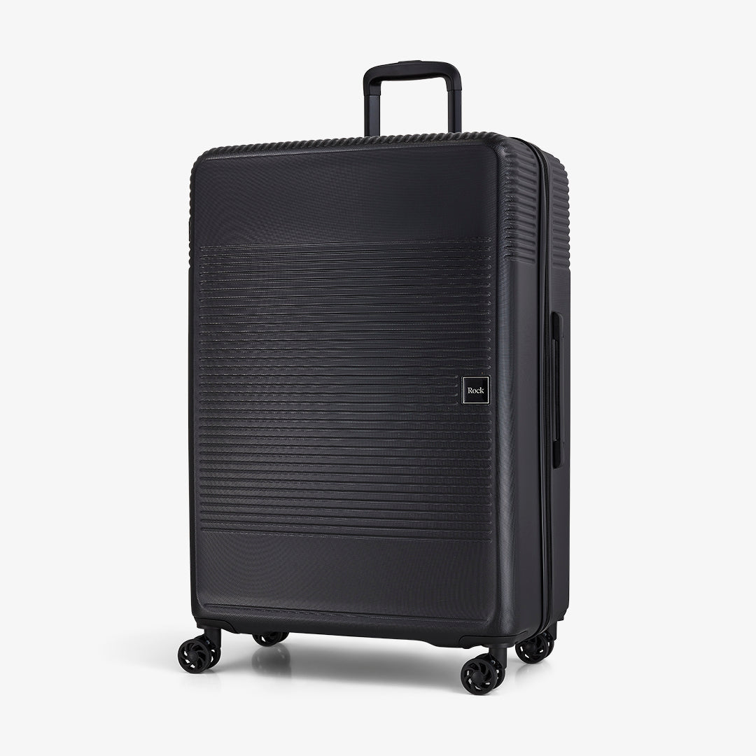 Lincoln Set of 3 Suitcases | Black | Rock Luggage