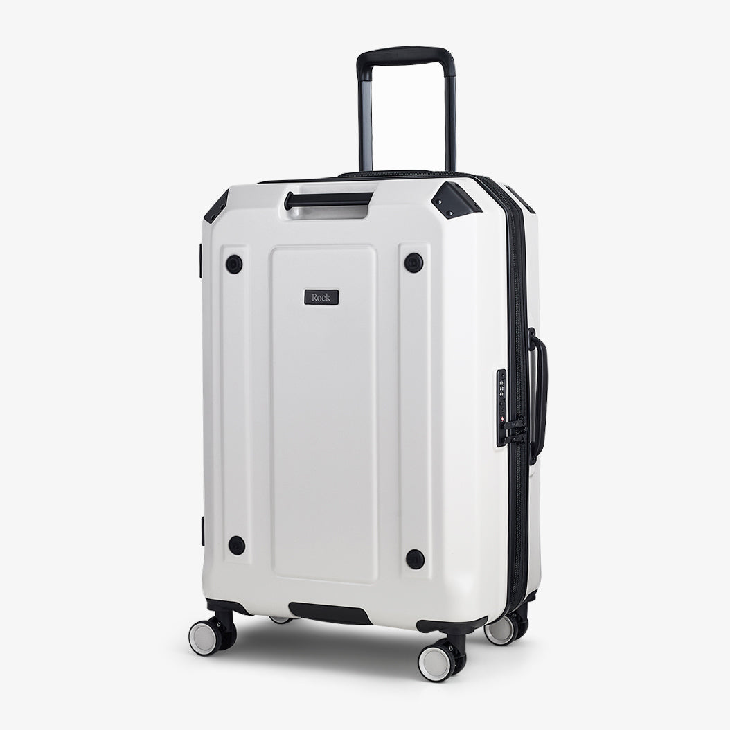 Alpine Medium Suitcase | White | Rock Luggage