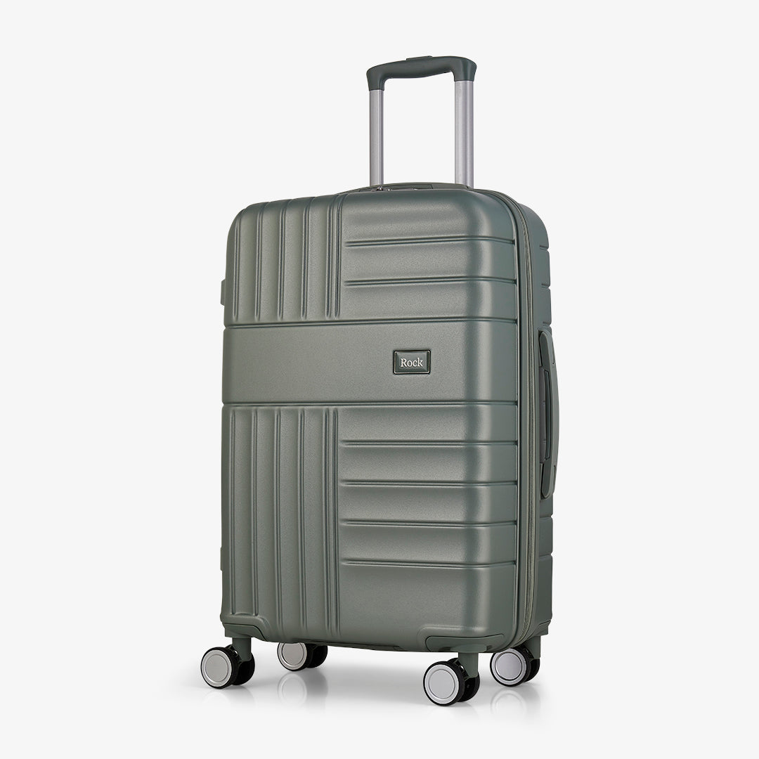 Aspen Medium Suitcase | Sage Green | Rock Luggage