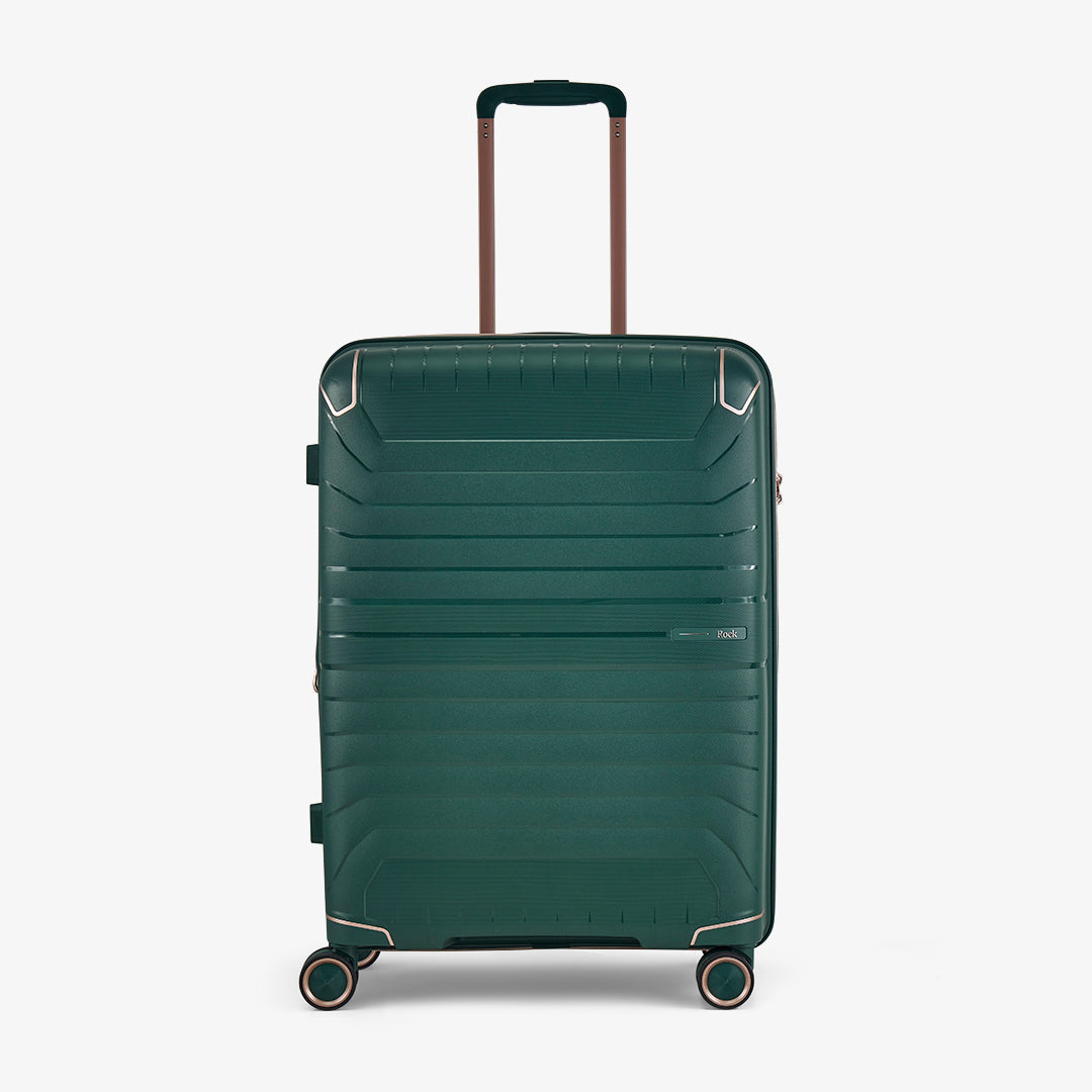 Astrid Medium Suitcase | Dark Green | Rock Luggage