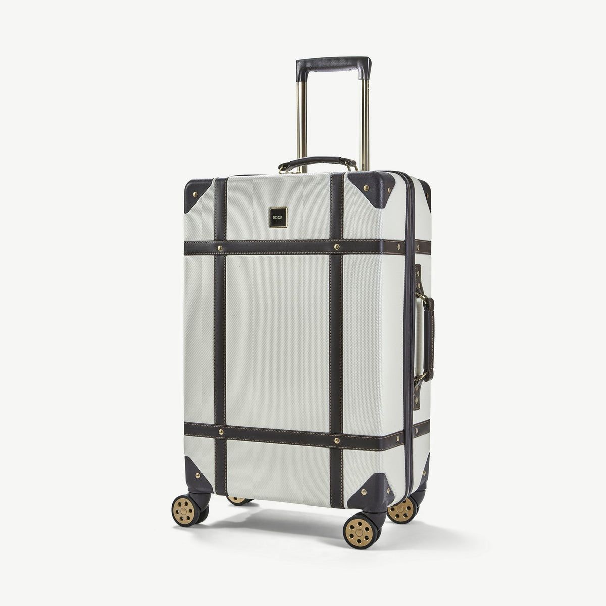 Vintage Medium Suitcase | Cream | Rock Luggage