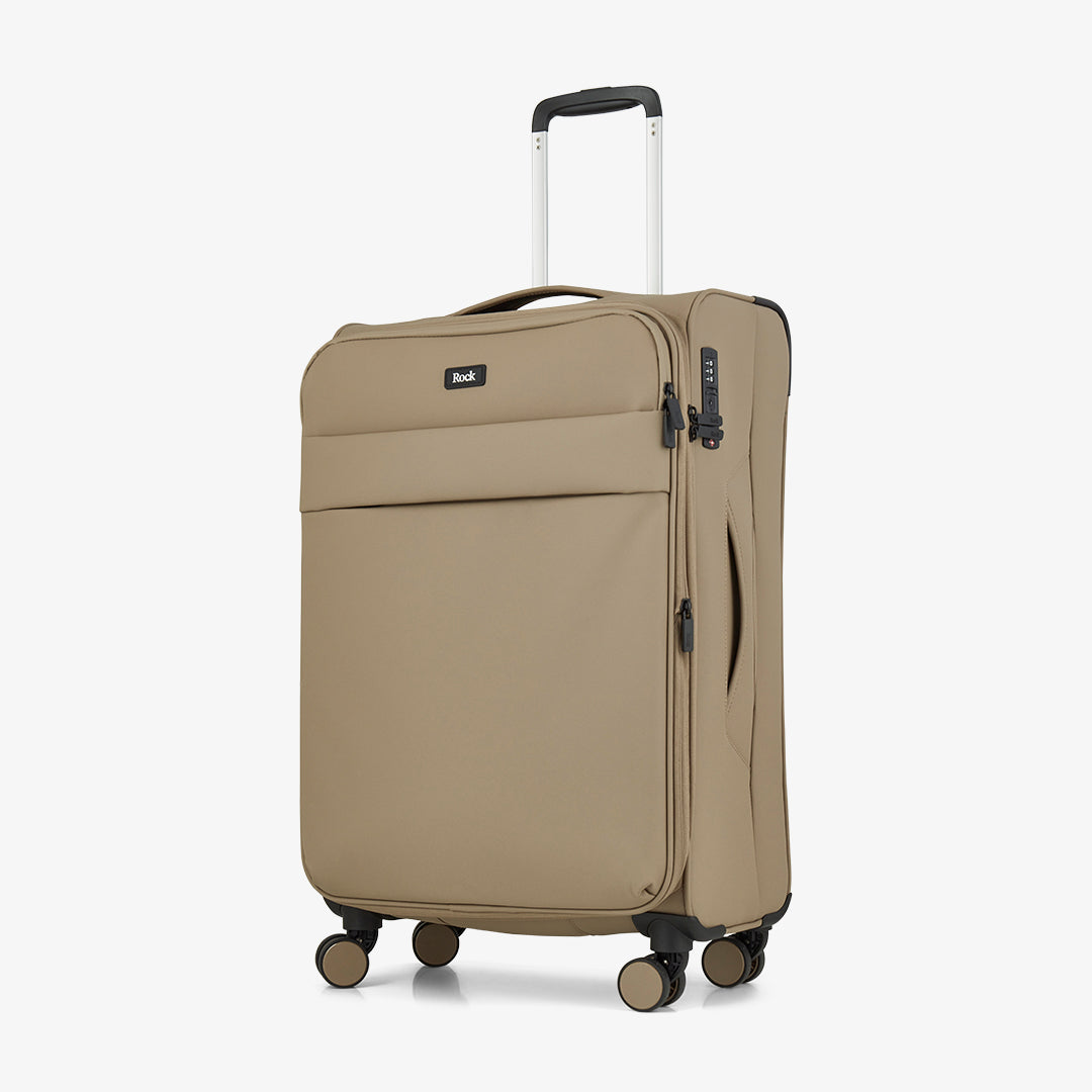 Harper Medium Suitcase | Beige | Rock Luggage