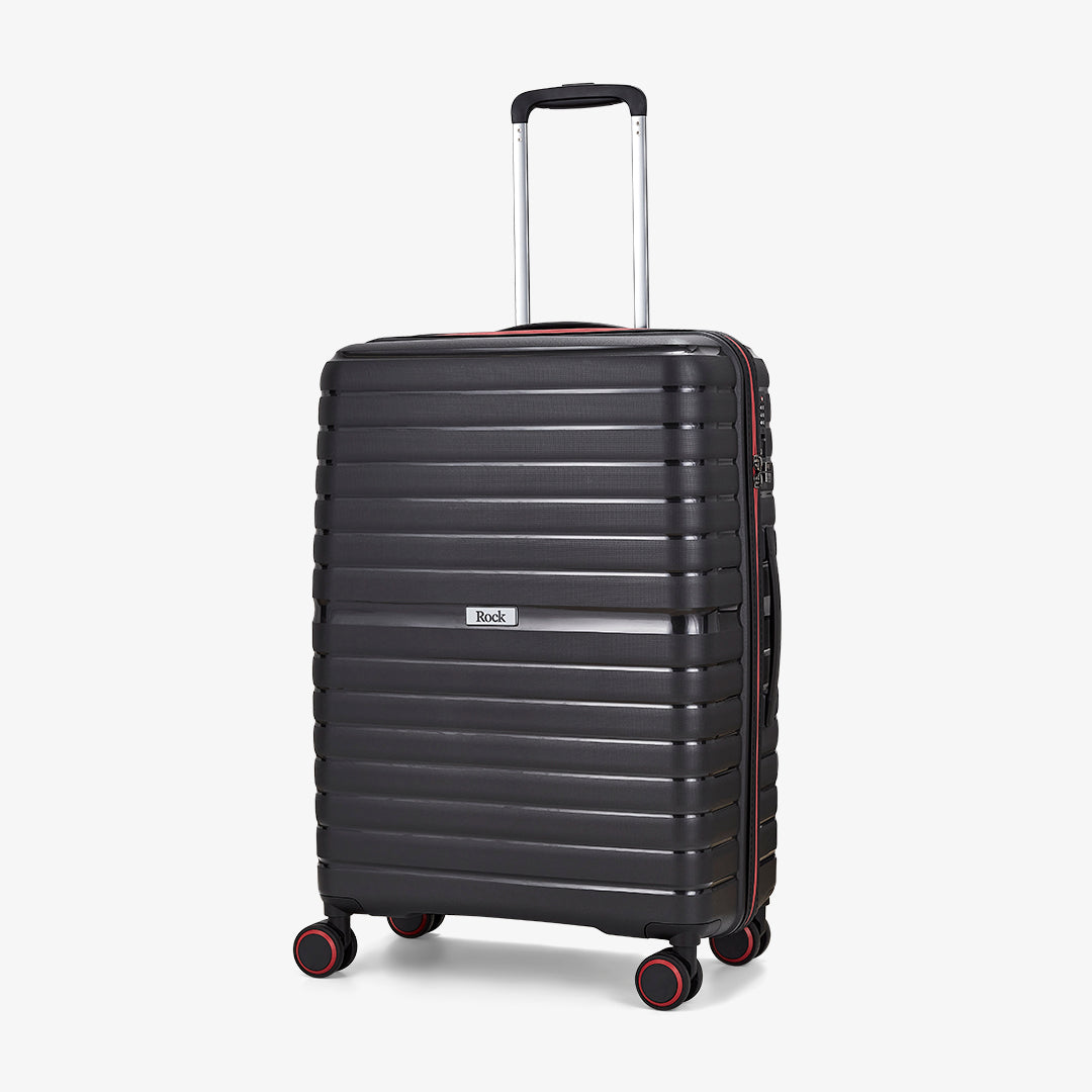 Hydra-Lite Medium Suitcase | Black | Rock Luggage