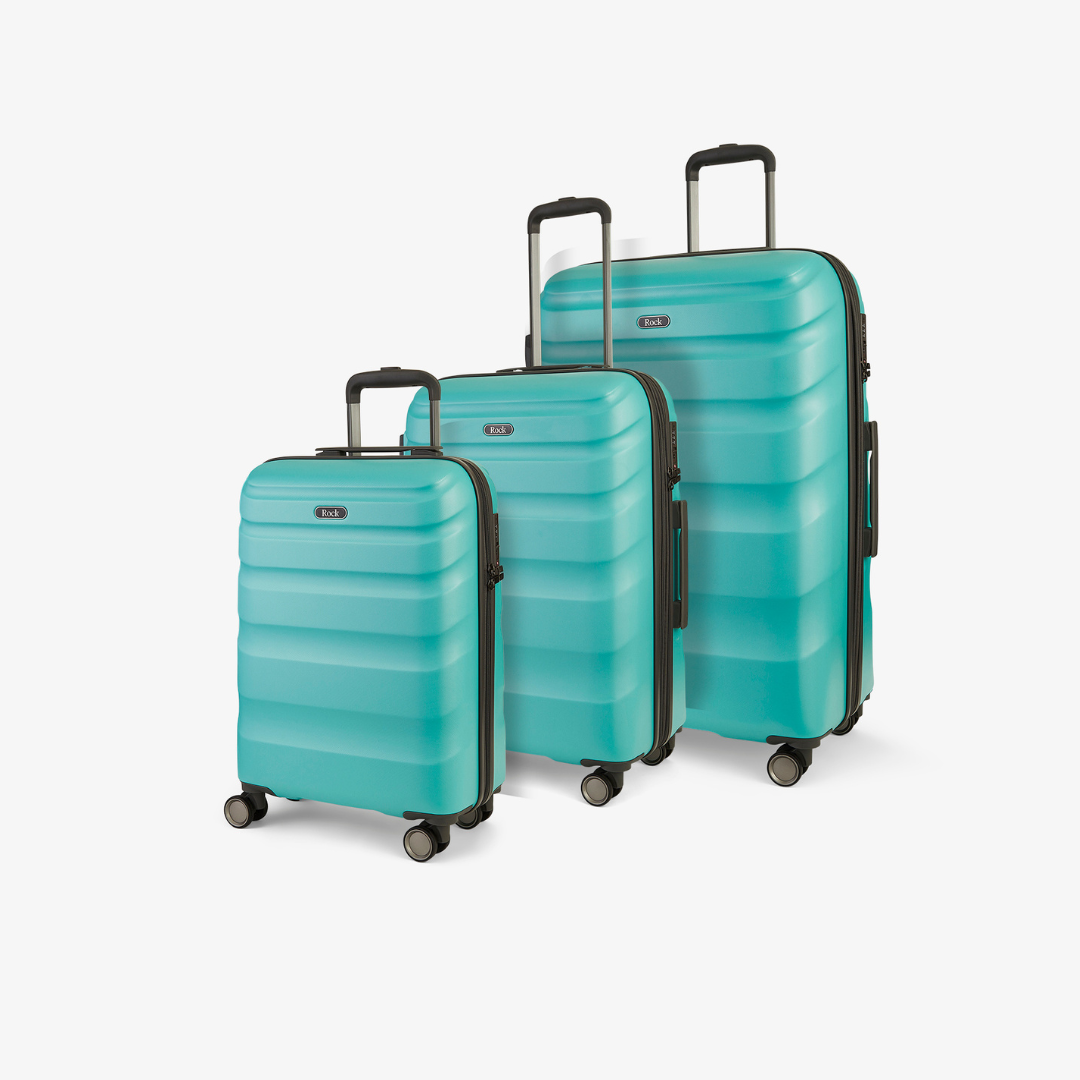 Bali Set of 3 Suitcases | Turquoise | Rock Luggage