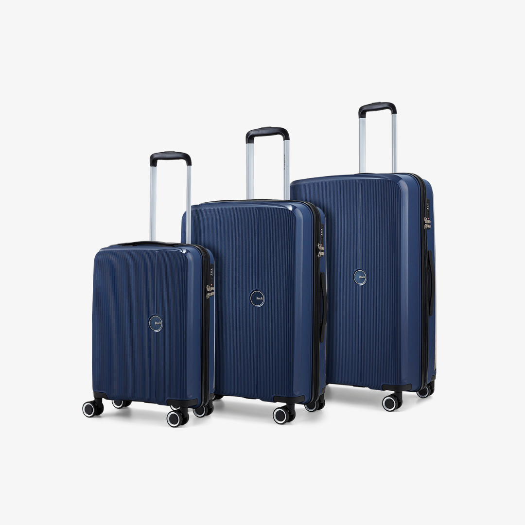 Hudson Set of 3 Suitcases | Navy | Rock Luggage