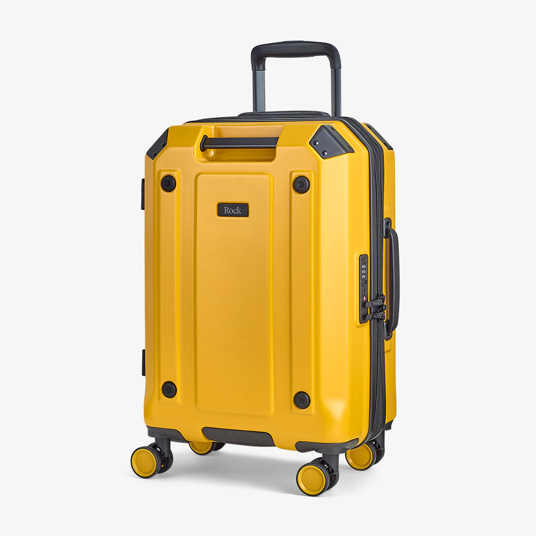 Alpine Small Suitcase | Yellow | Rock Luggage