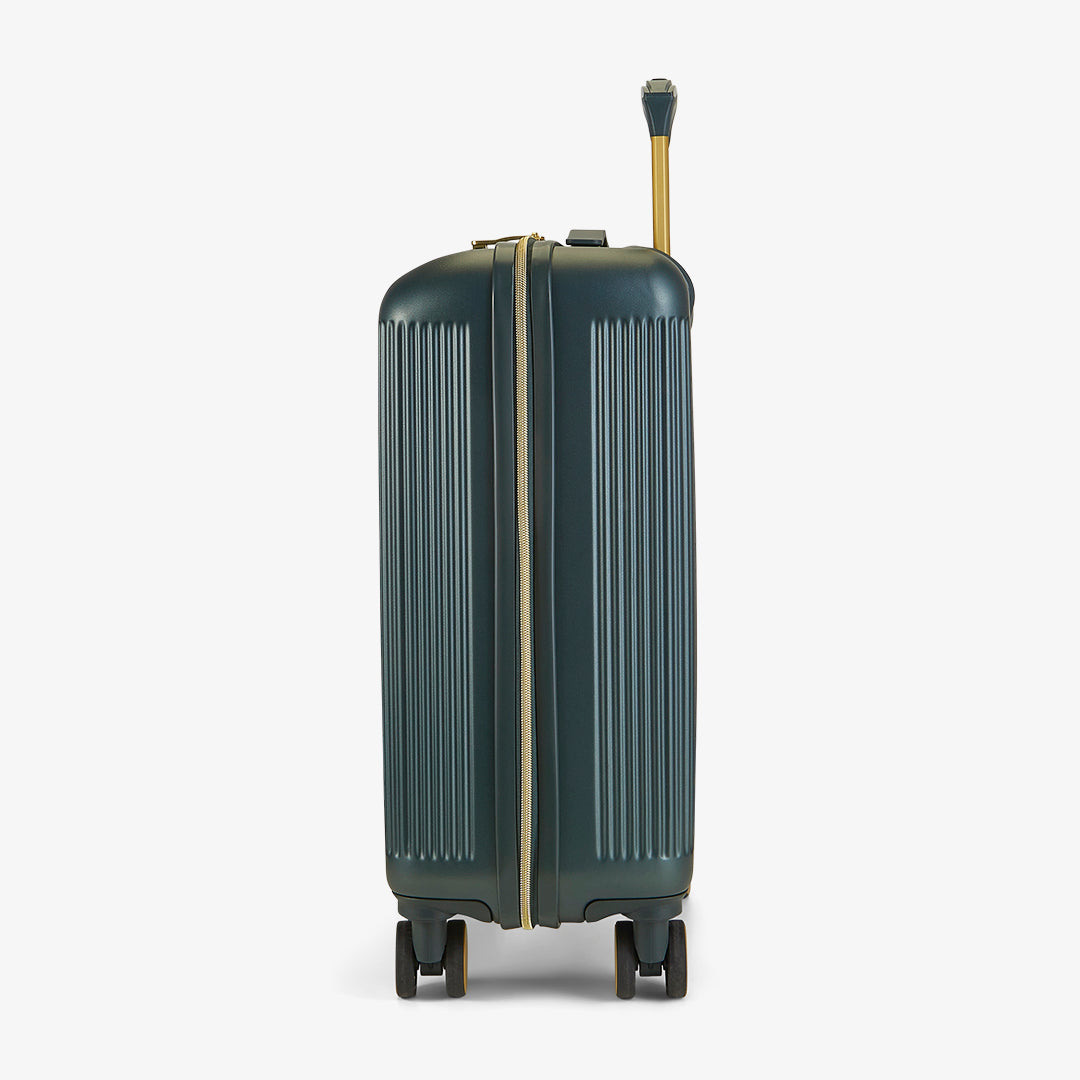 Aria Small Suitcase | Dark Green + Gold | Rock Luggage