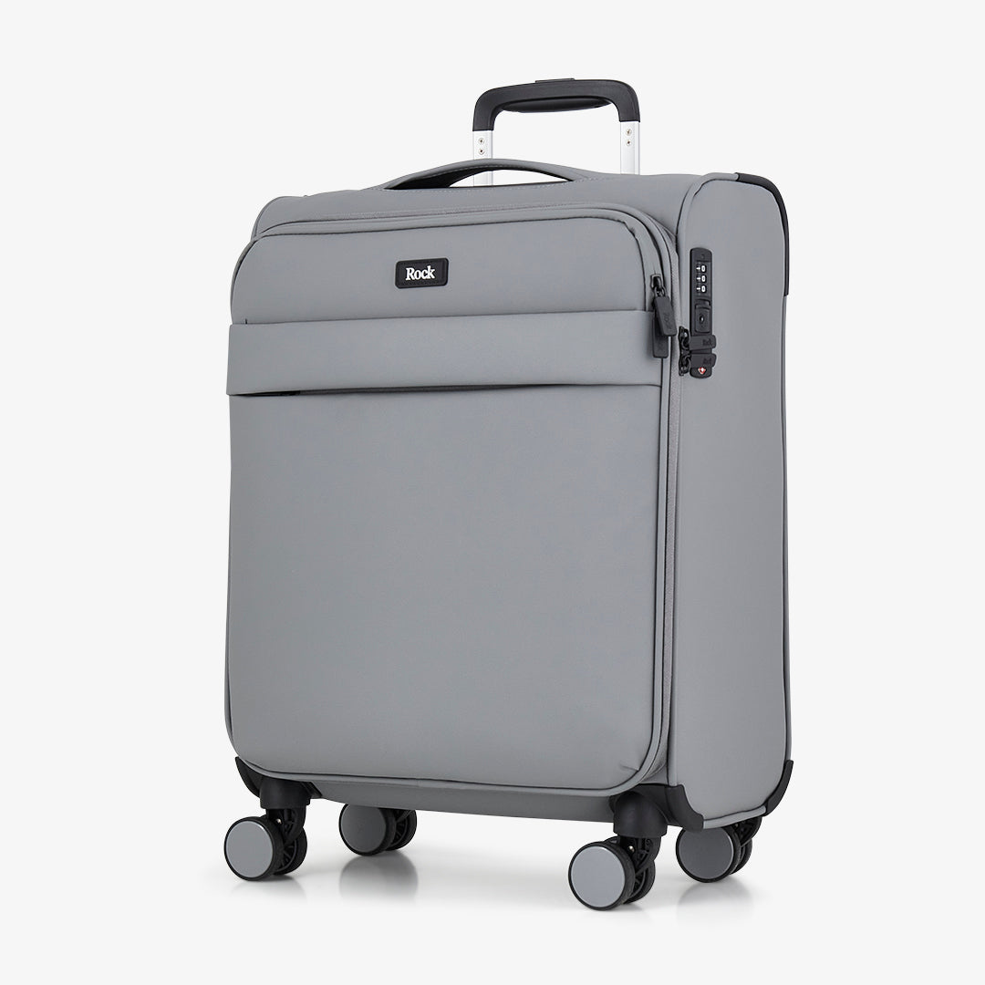 Harper Small Suitcase | Grey | Rock Luggage