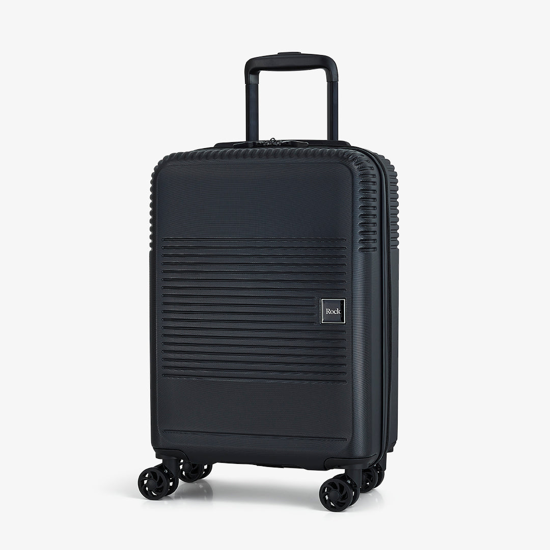 Lincoln Small Suitcase | Black | Rock Luggage