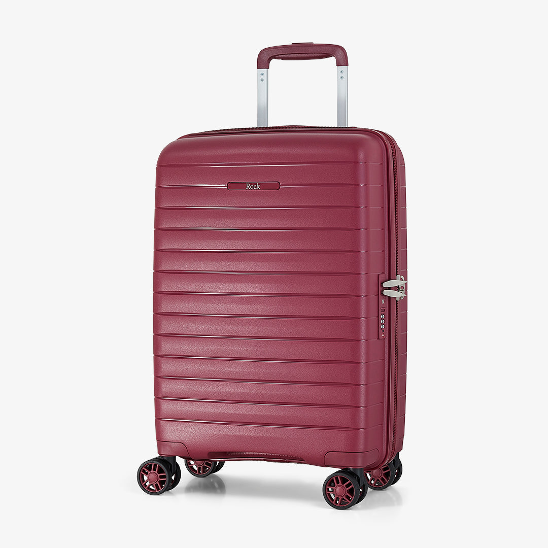 Palma Small Suitcase | Burgundy | Rock Luggage