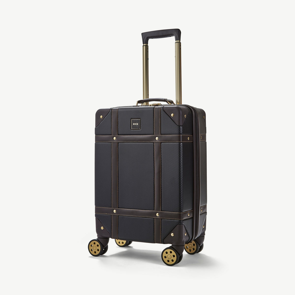 Vintage Small Suitcase | Black | Rock Luggage