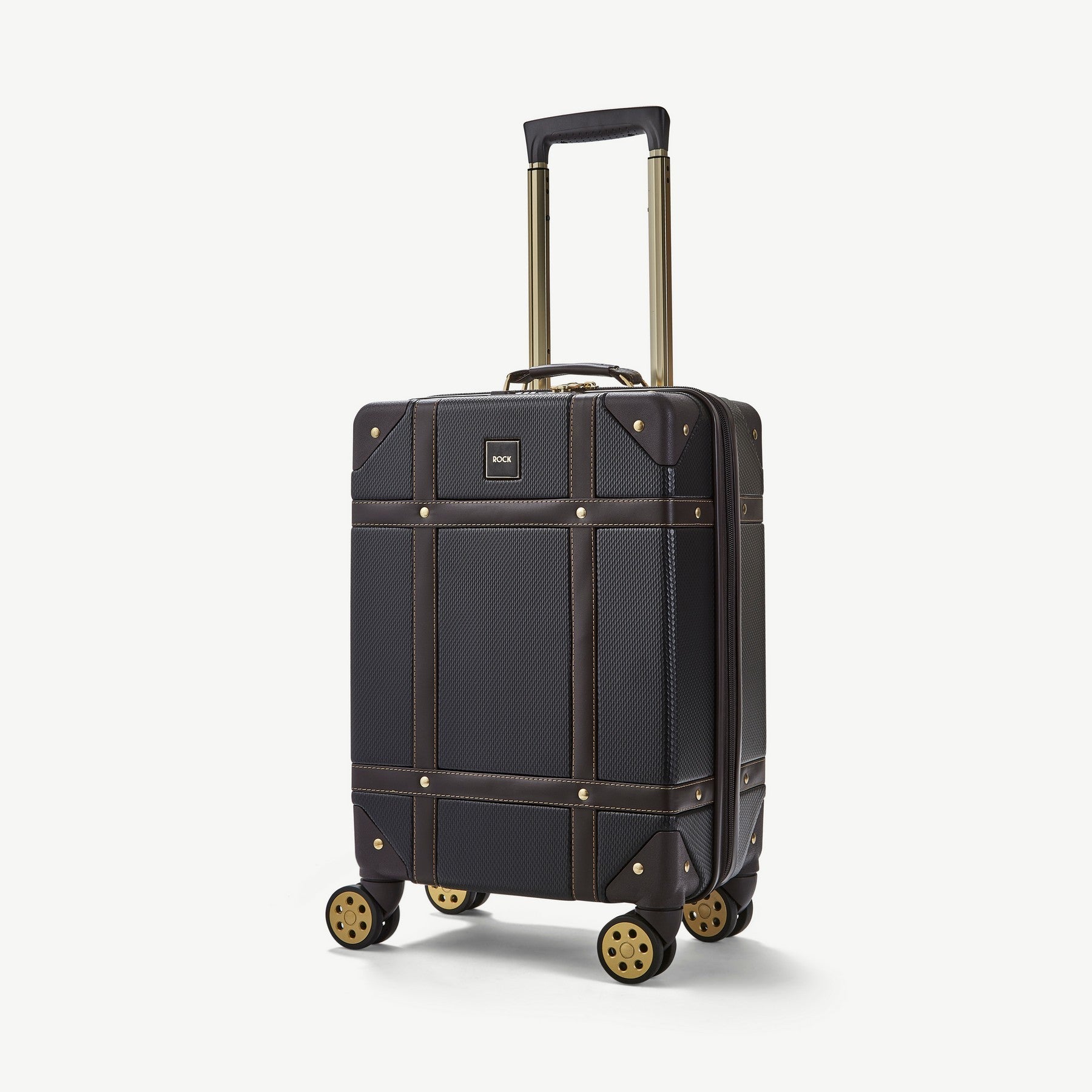 Vintage Small Suitcase | Black | Rock Luggage