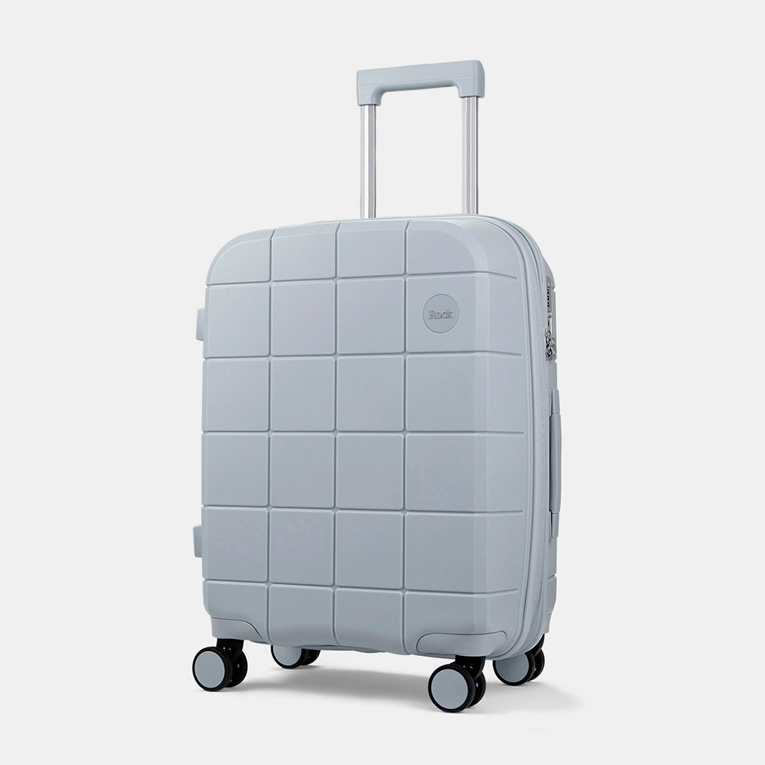 Pixel Small Suitcase | Grey | Rock Luggage