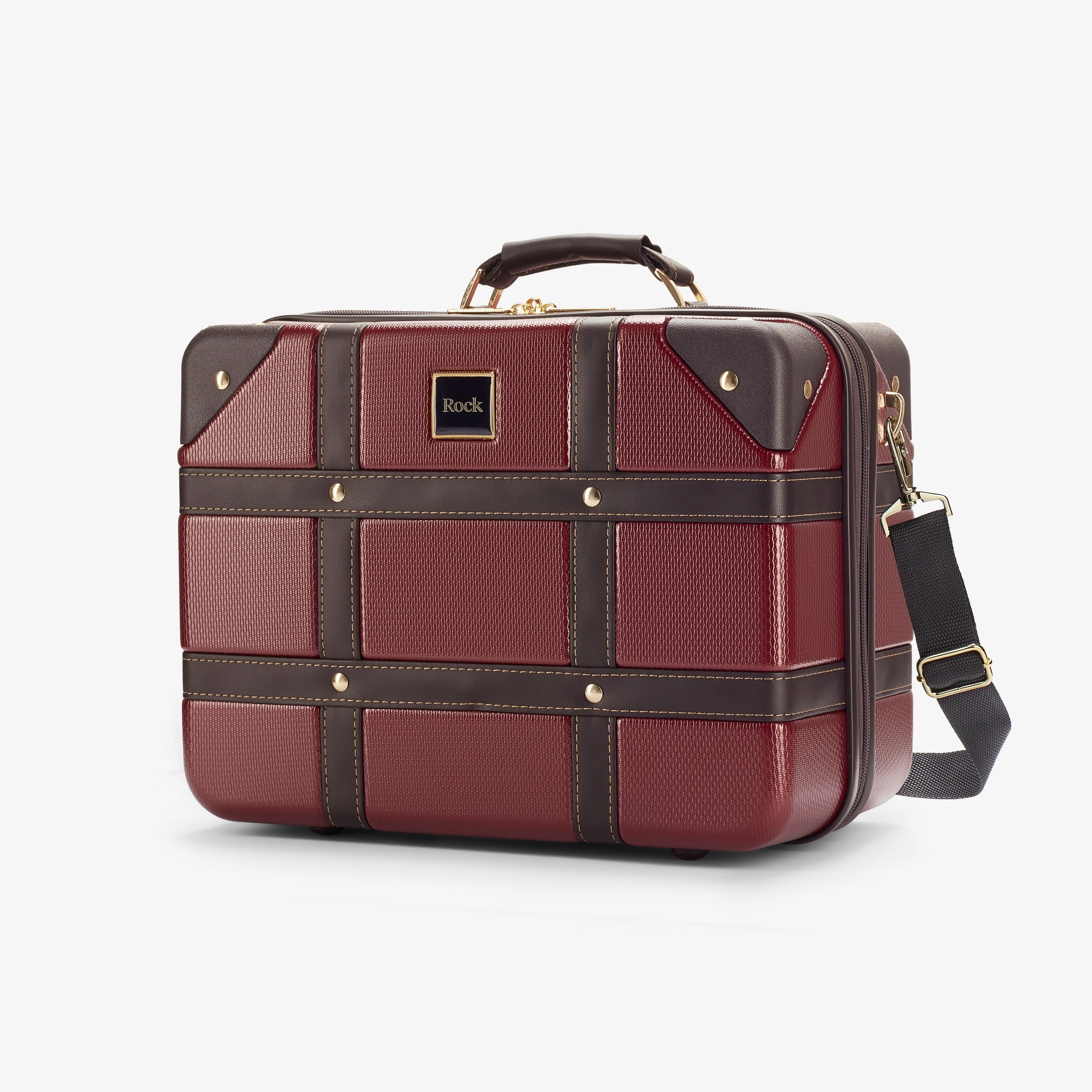 Vintage Vanity Suitcase | Burgundy | Rock Luggage