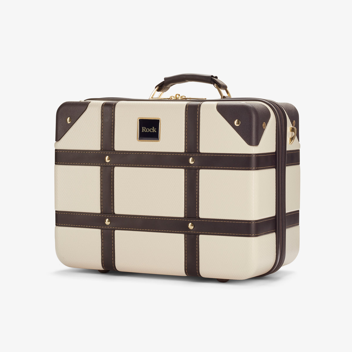 Vintage Vanity Suitcase | Cream | Rock Luggage