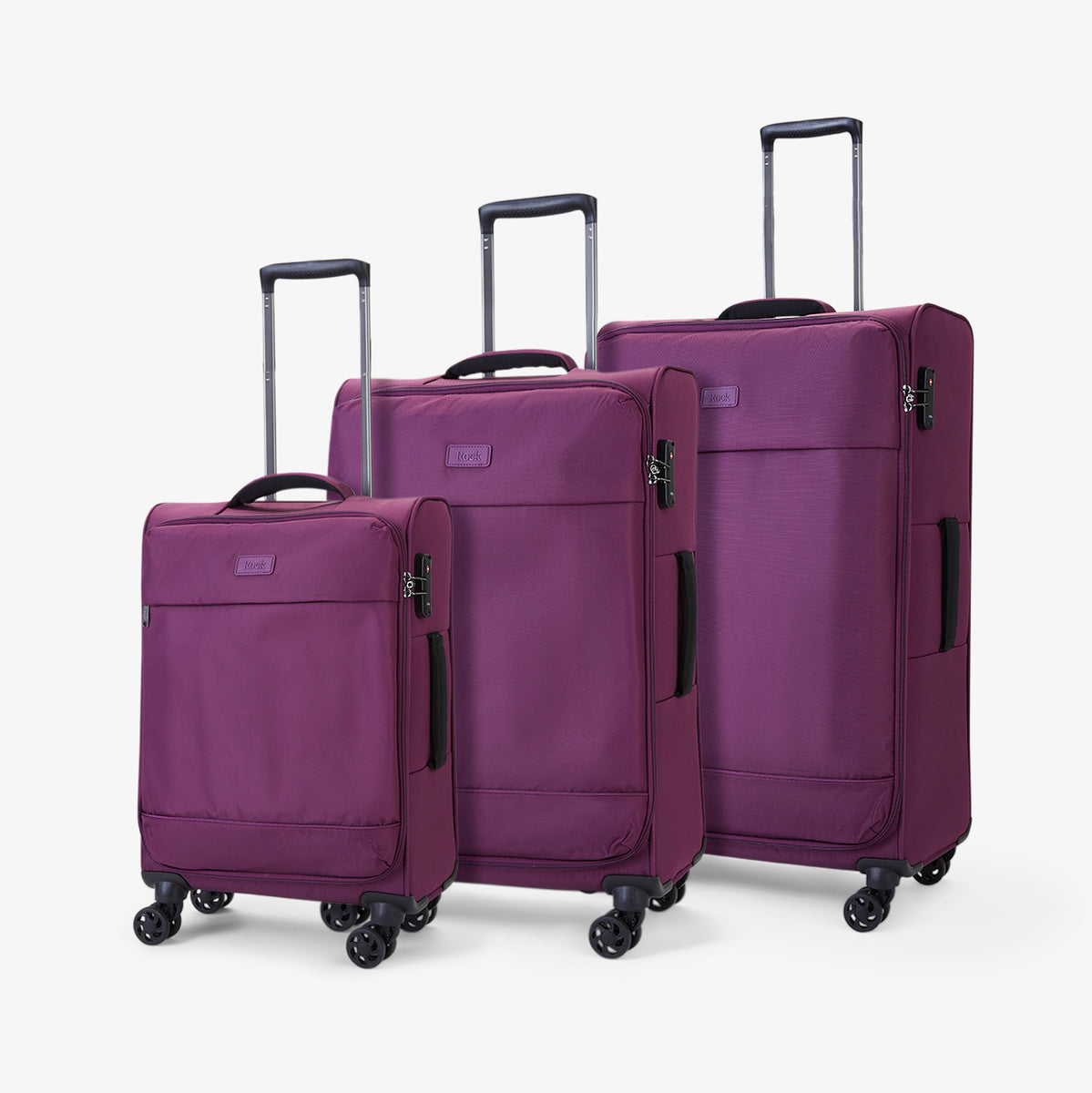 Paris Set of 3 Suitcases | Purple | Rock Luggage