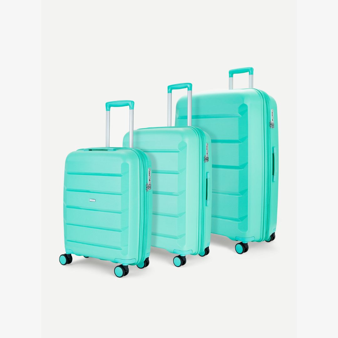 Tulum Set of 3 Pastel Suitcases | Turquoise | Rock Luggage