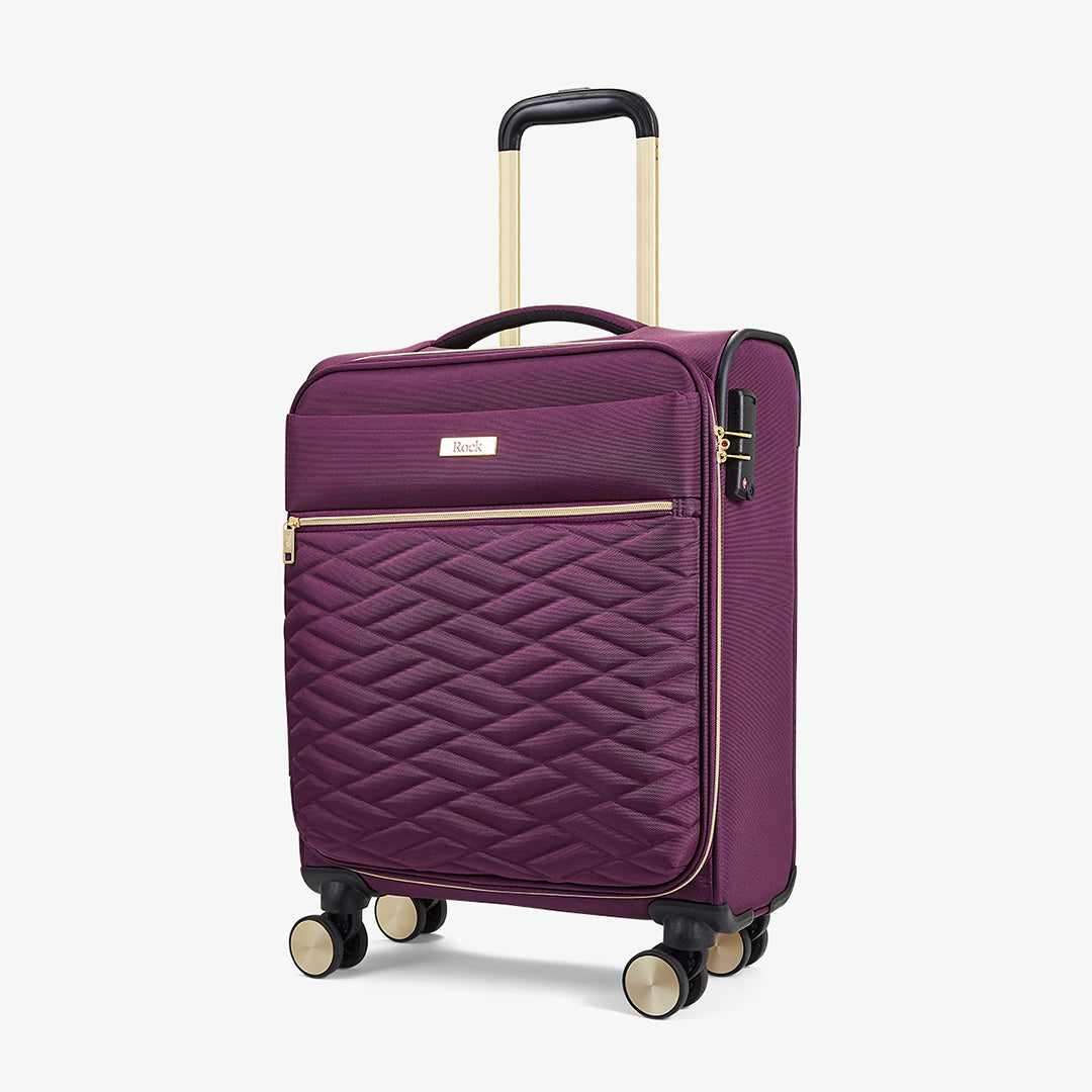 Sloane Small Suitcase | Purple | Rock Luggage