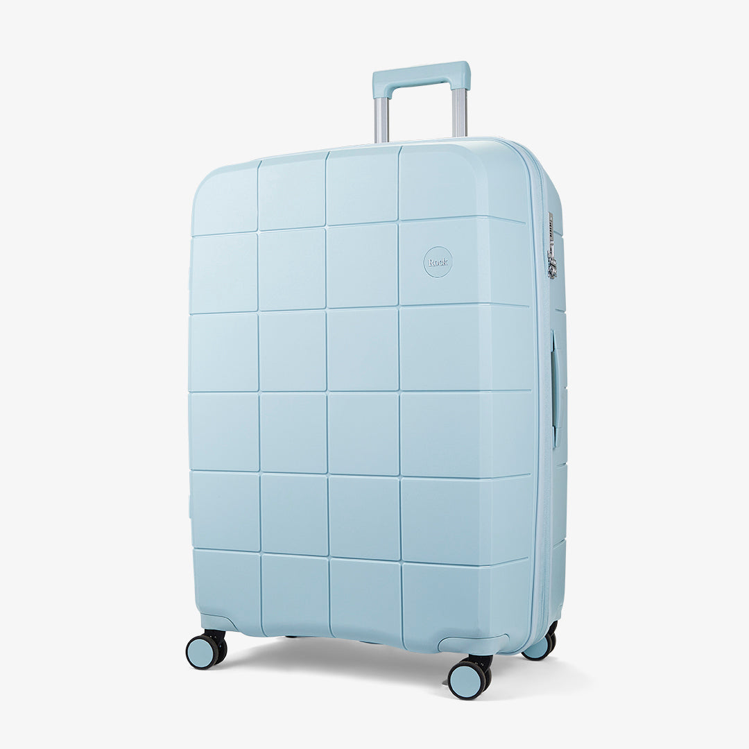 Pixel Large Suitcase | Pastel Blue | Rock Luggage