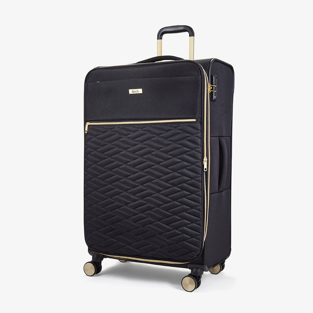 Sloane Large Suitcase | Black | Rock Luggage