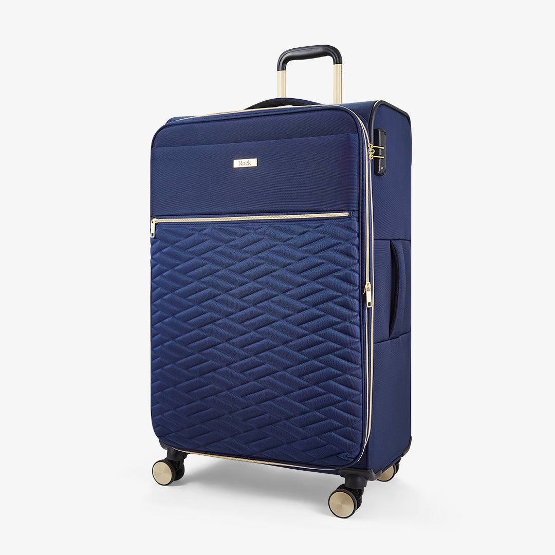 Sloane Large Suitcase | Navy | Rock Luggage