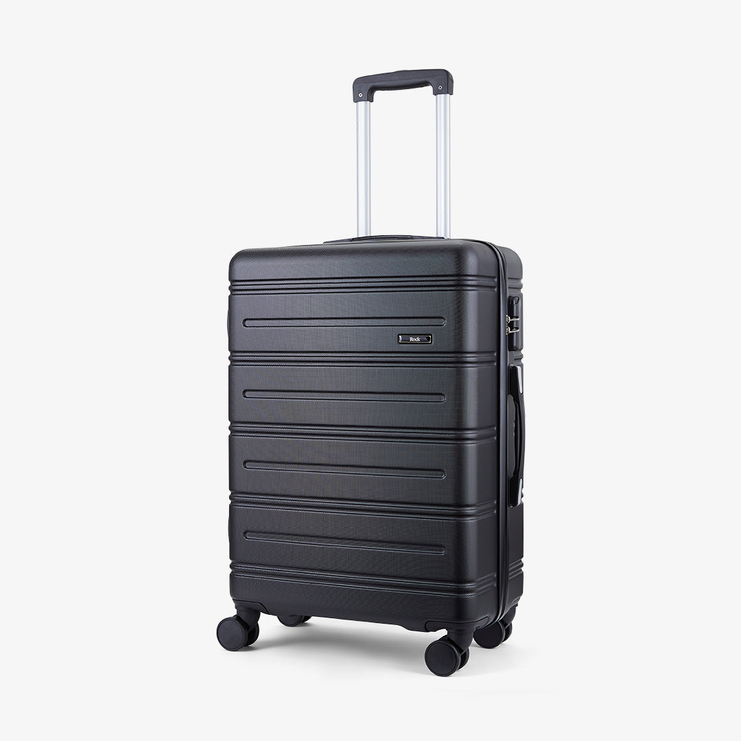 Lisbon Medium Suitcase | Black | Rock Luggage