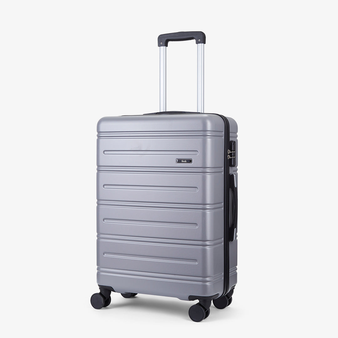 Lisbon Medium Suitcase | Grey | Rock Luggage