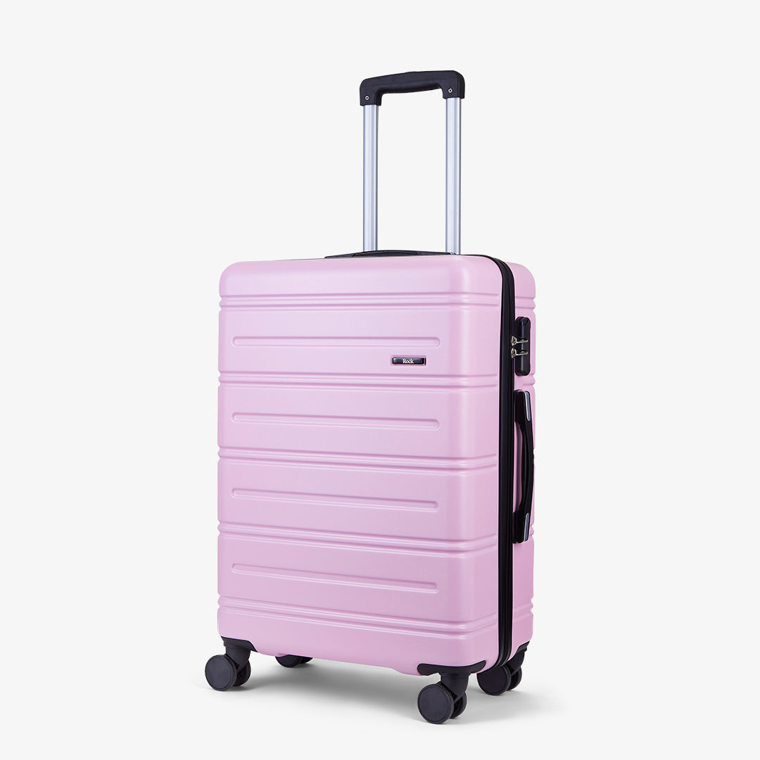 Lisbon Medium Suitcase | Powder Pink | Rock Luggage