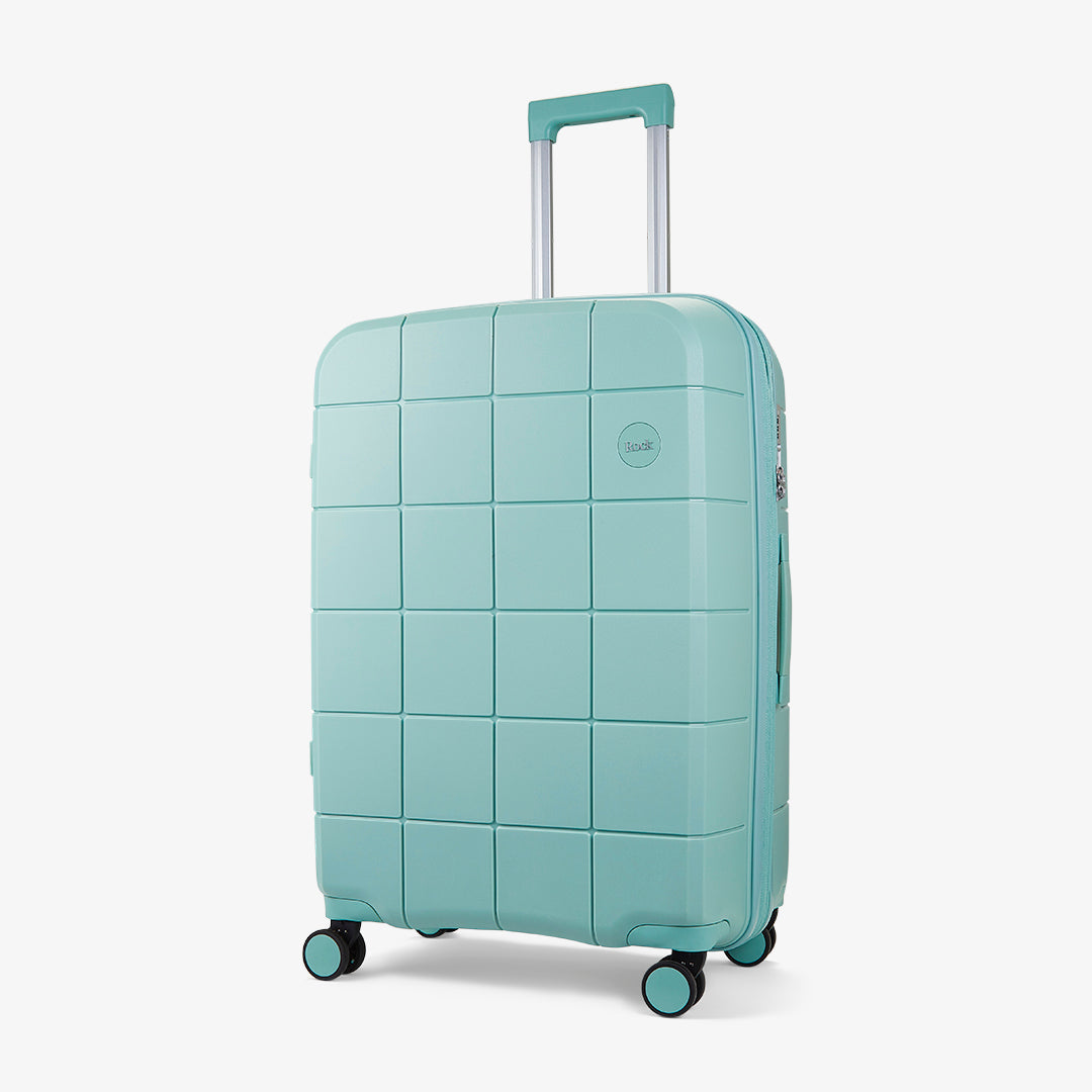 Pixel Medium Suitcase | Pastel Green | Rock Luggage