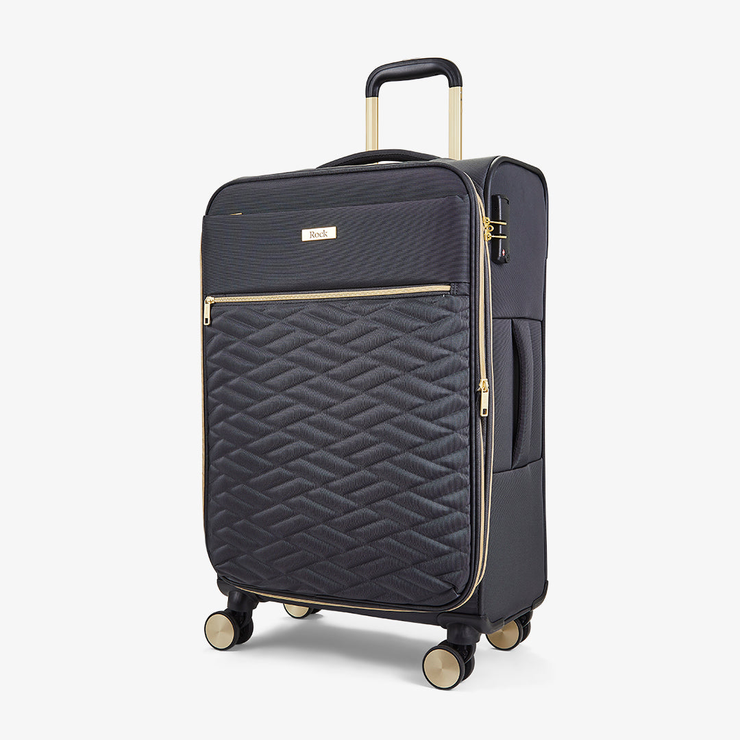 Sloane Medium Suitcase | Charcoal | Rock Luggage