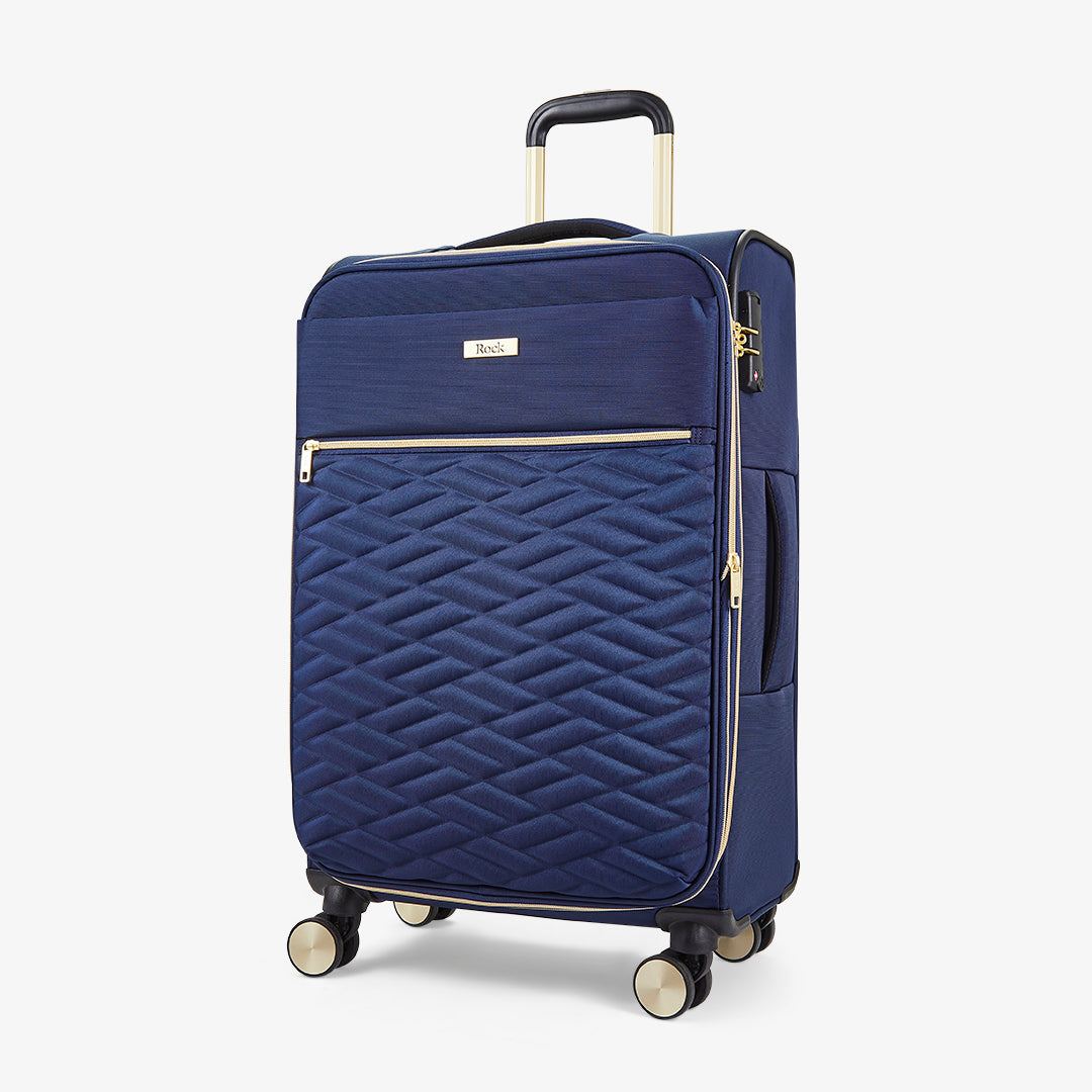 Sloane Medium Suitcase | Navy | Rock Luggage
