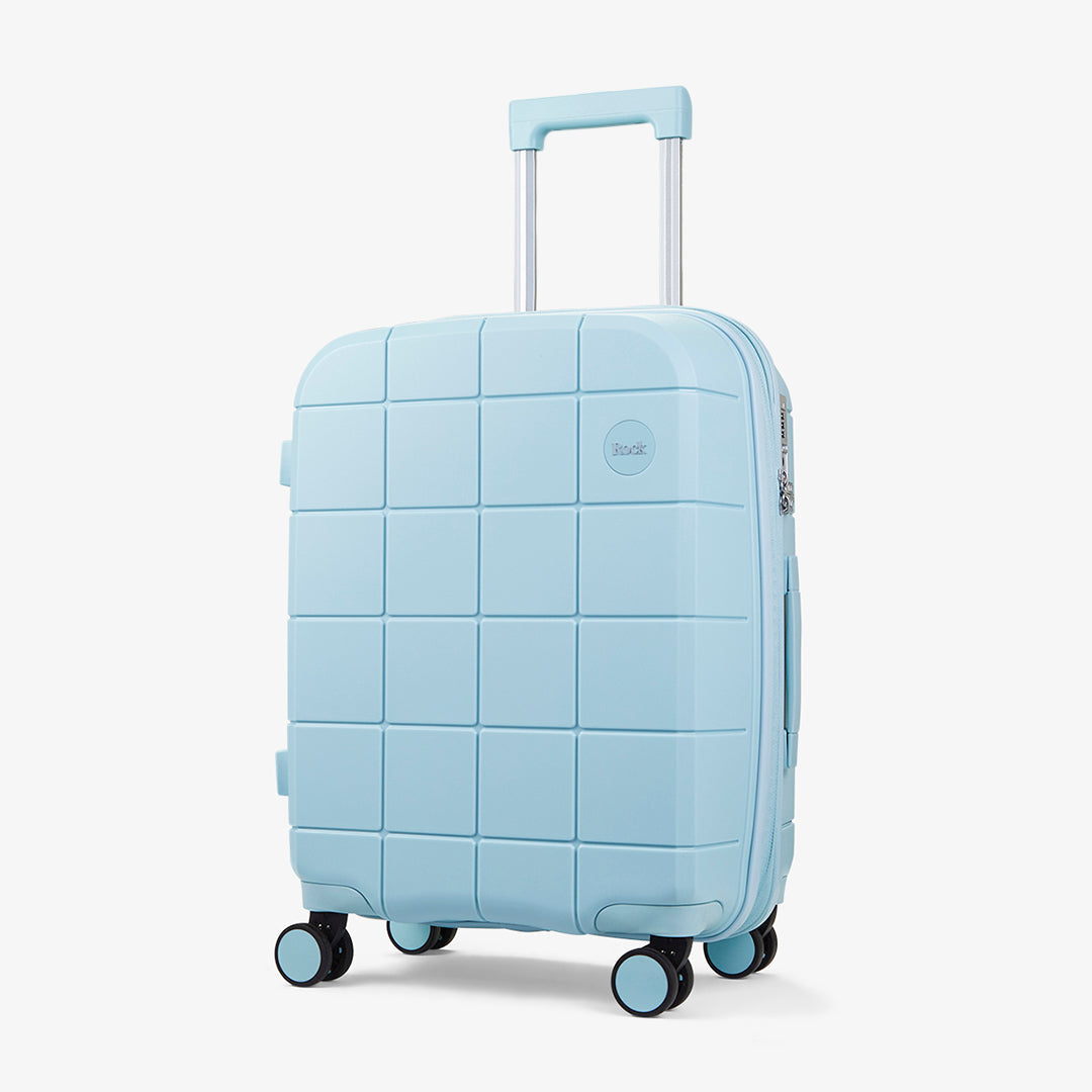 Pixel Small Suitcase | Pastel Blue | Rock Luggage
