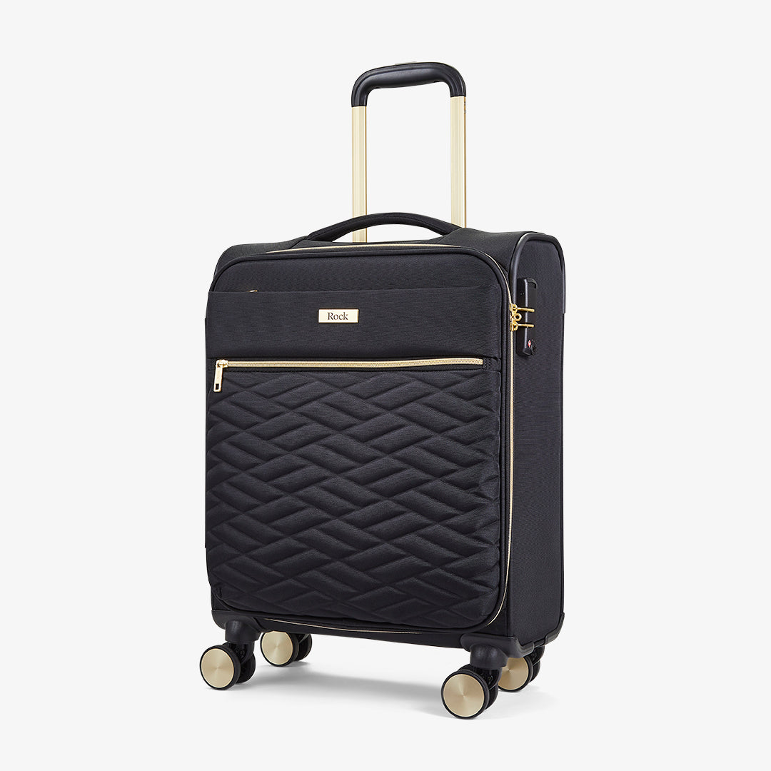 Sloane Small Suitcase | Black | Rock Luggage