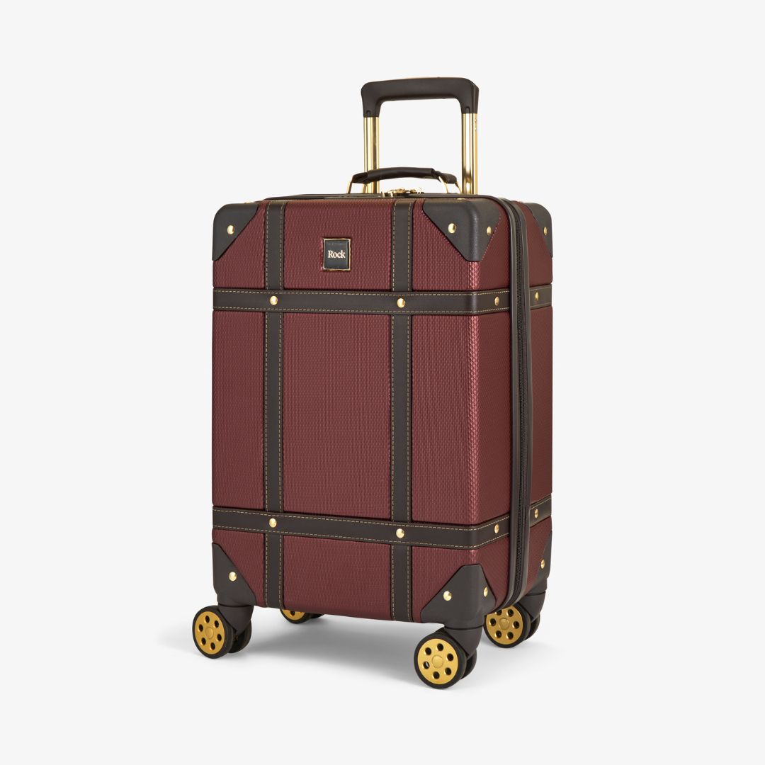 Vintage Small Suitcase | Burgundy | Rock Luggage